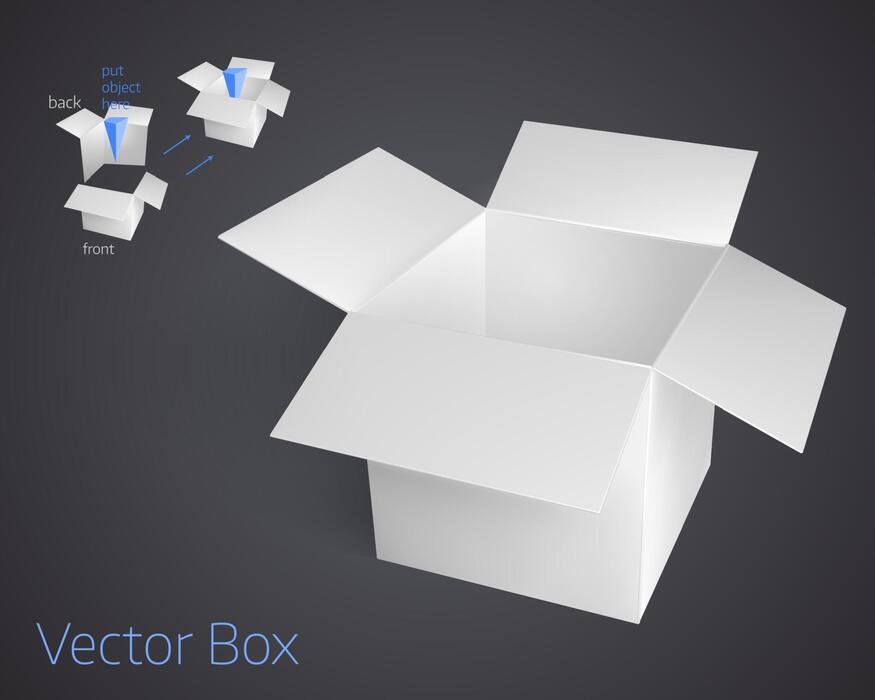 Open Box Mockup Vector Art Icons And Graphics For Free Download
