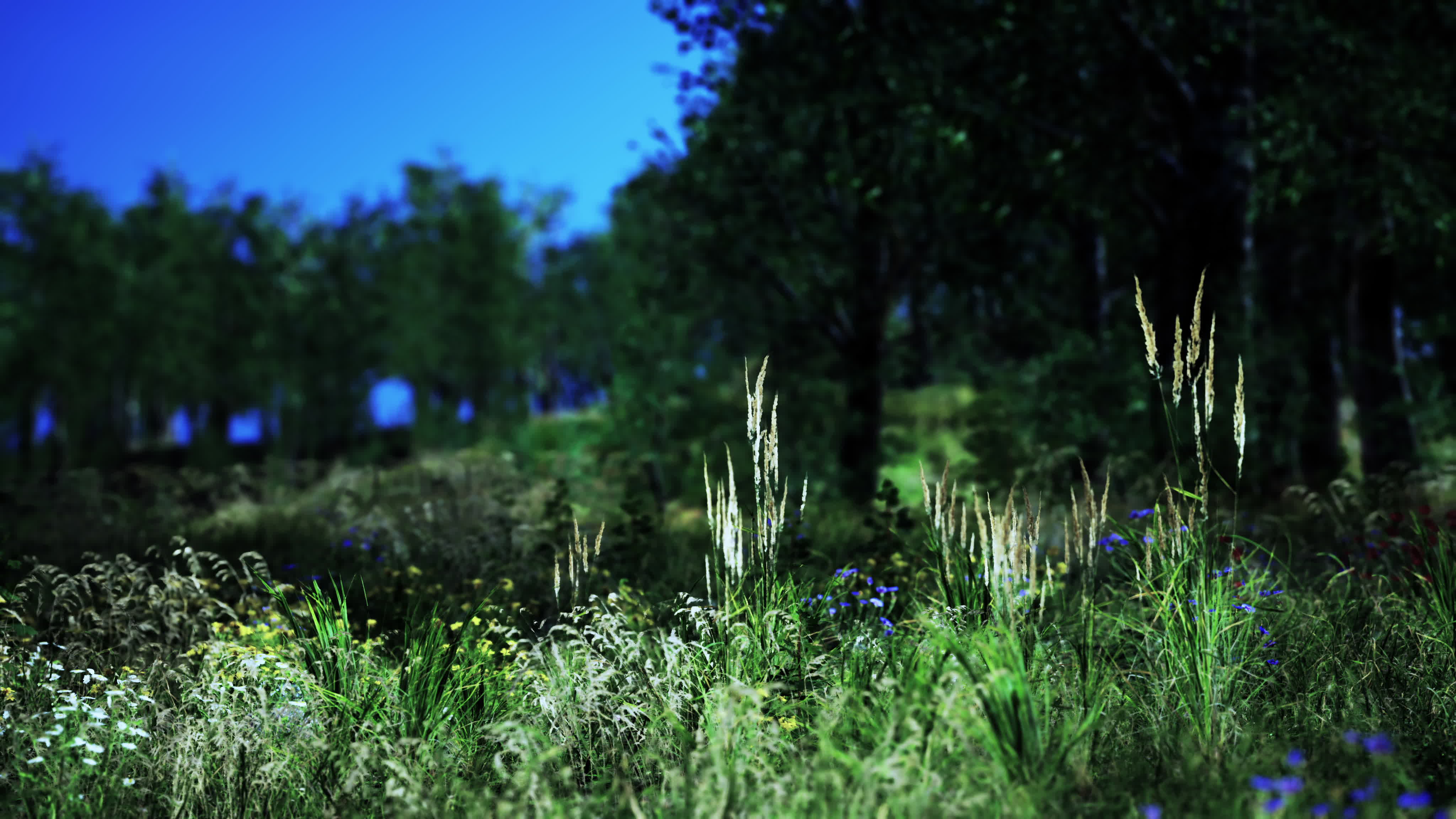 Scenic panoramic view of idyllic rolling hills landscape with blooming ...