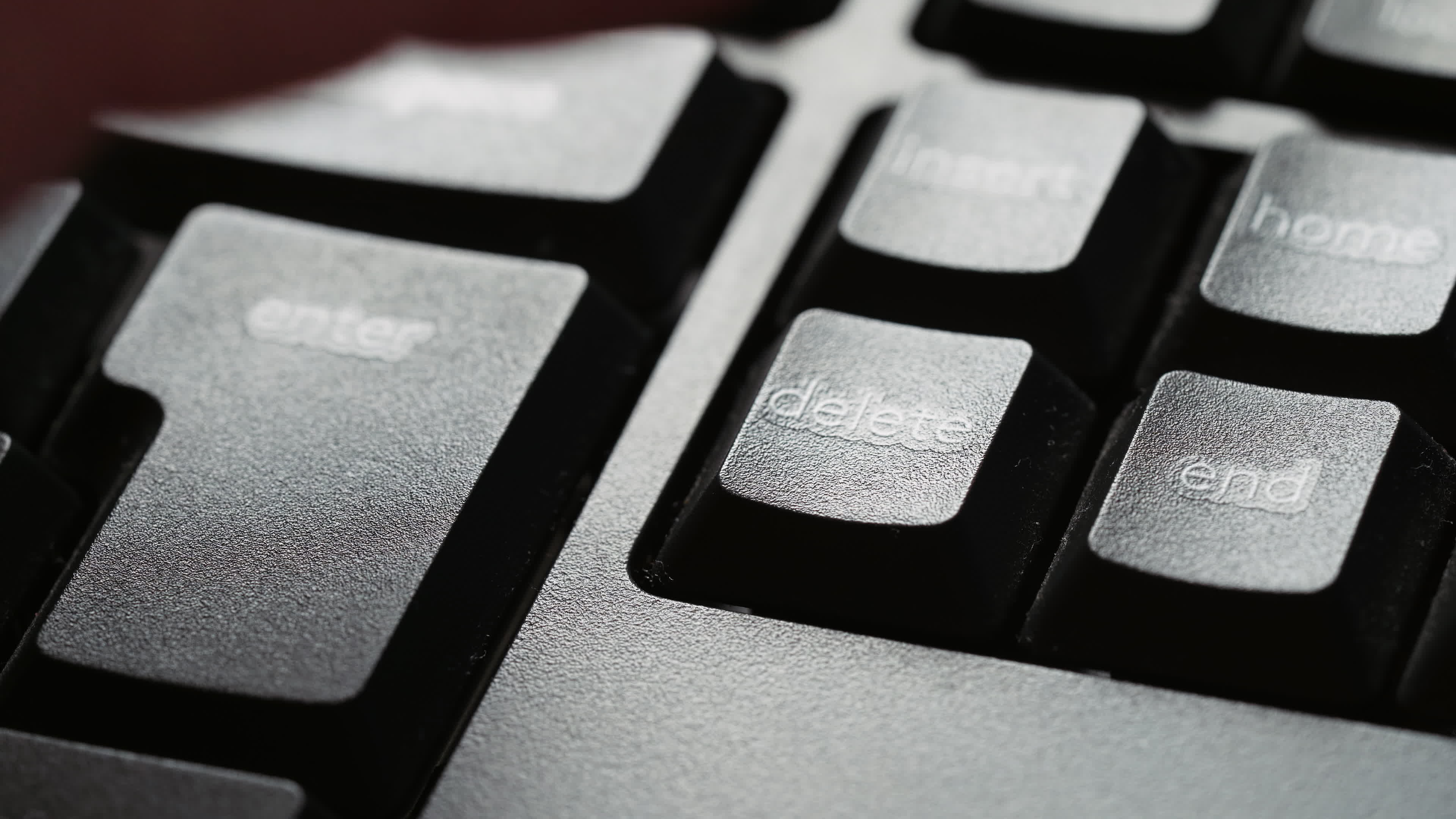 Hitting the Delete key on computer keyboard. 5658533 Stock Video at ...