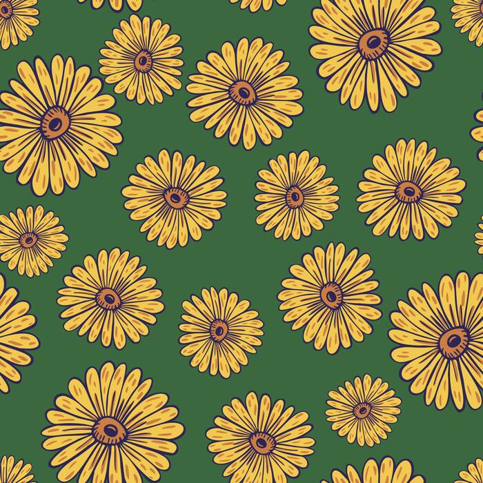 Sunflower Pattern Vector Art, Icons, and Graphics for Free Download