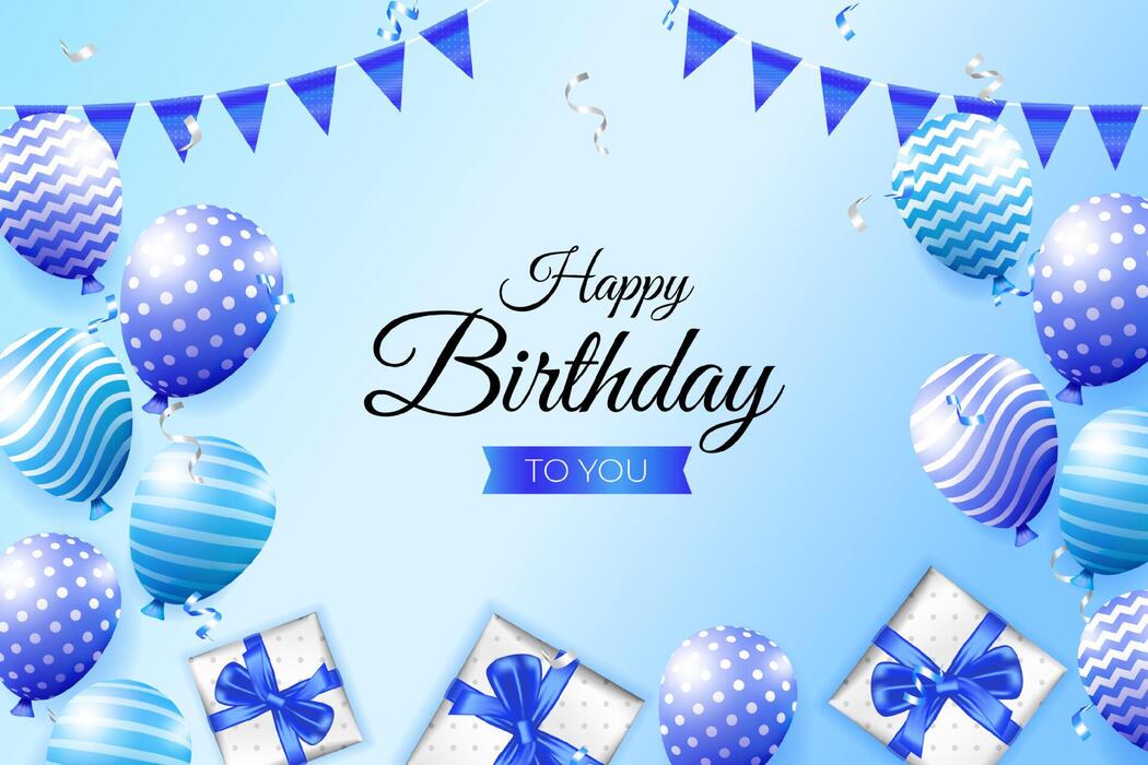 Happy Birthday Blue Background Vector Art, Icons, and Graphics for Free Download