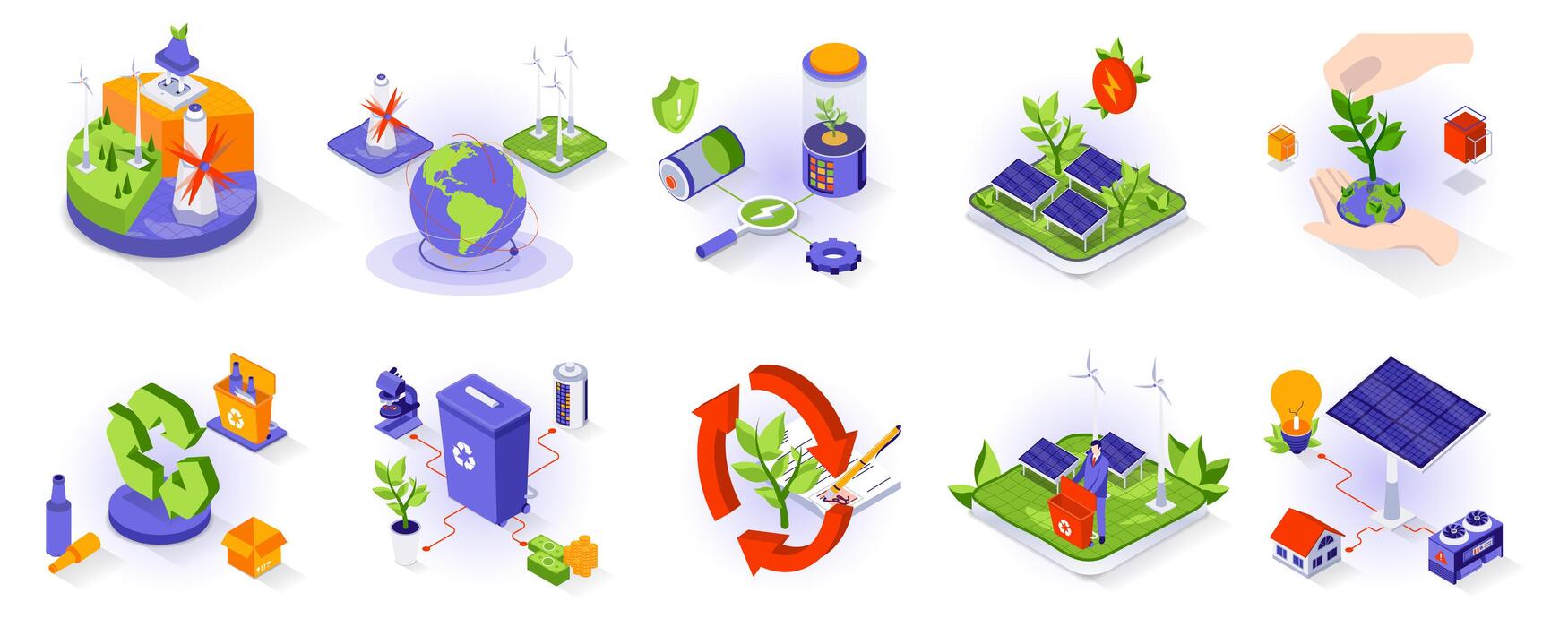Isometric Recycle Vector Art, Icons, and Graphics for Free Download