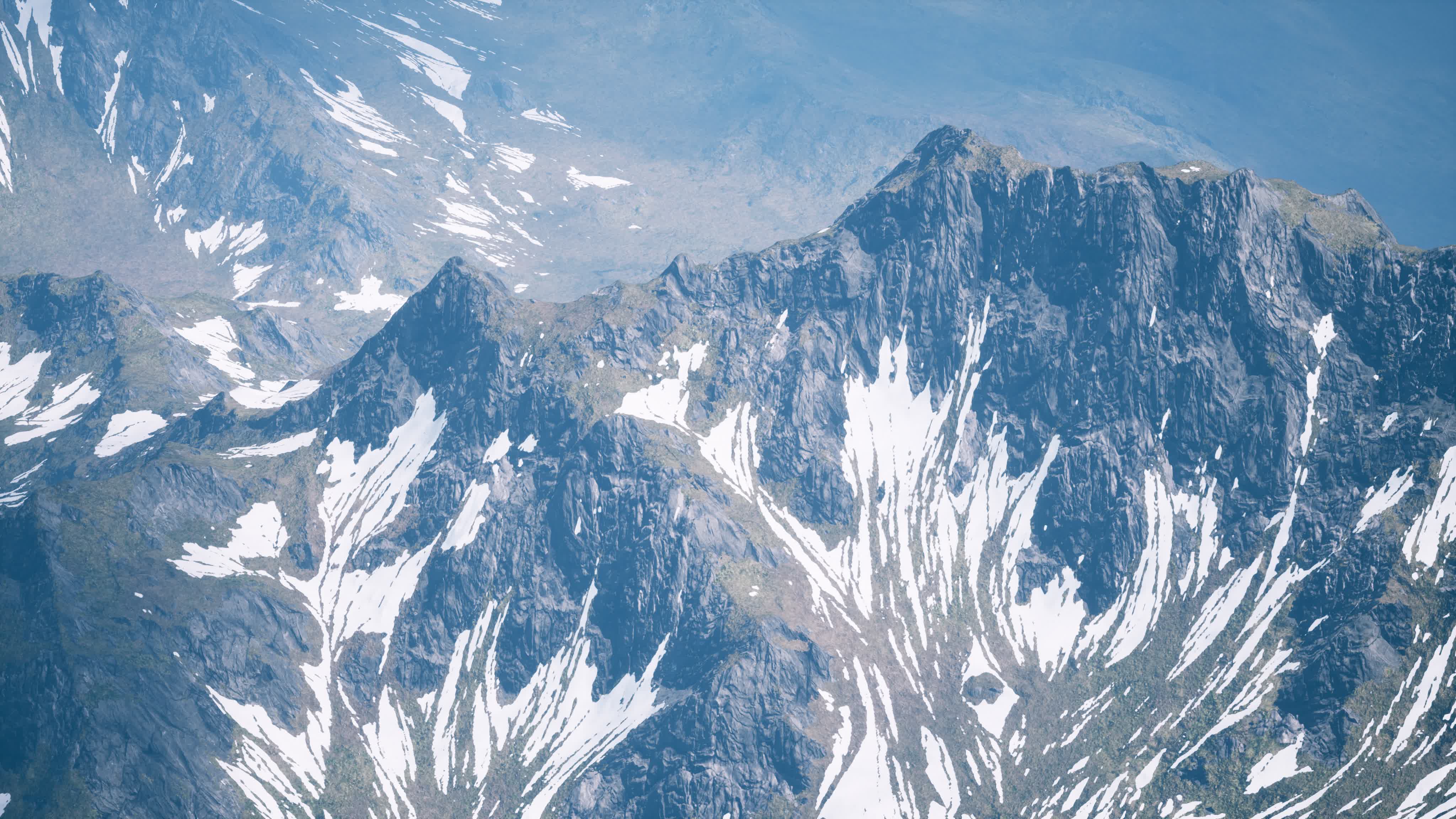 Vue aérienne paysage de montagne avec couvert de neige 5932169 Vidéo de ...