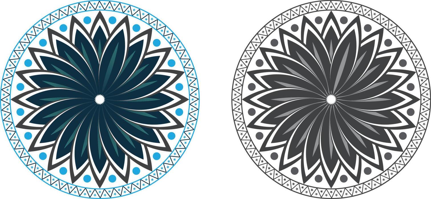 Floral Mandala Pattern Vector Art, Icons, and Graphics for Free Download