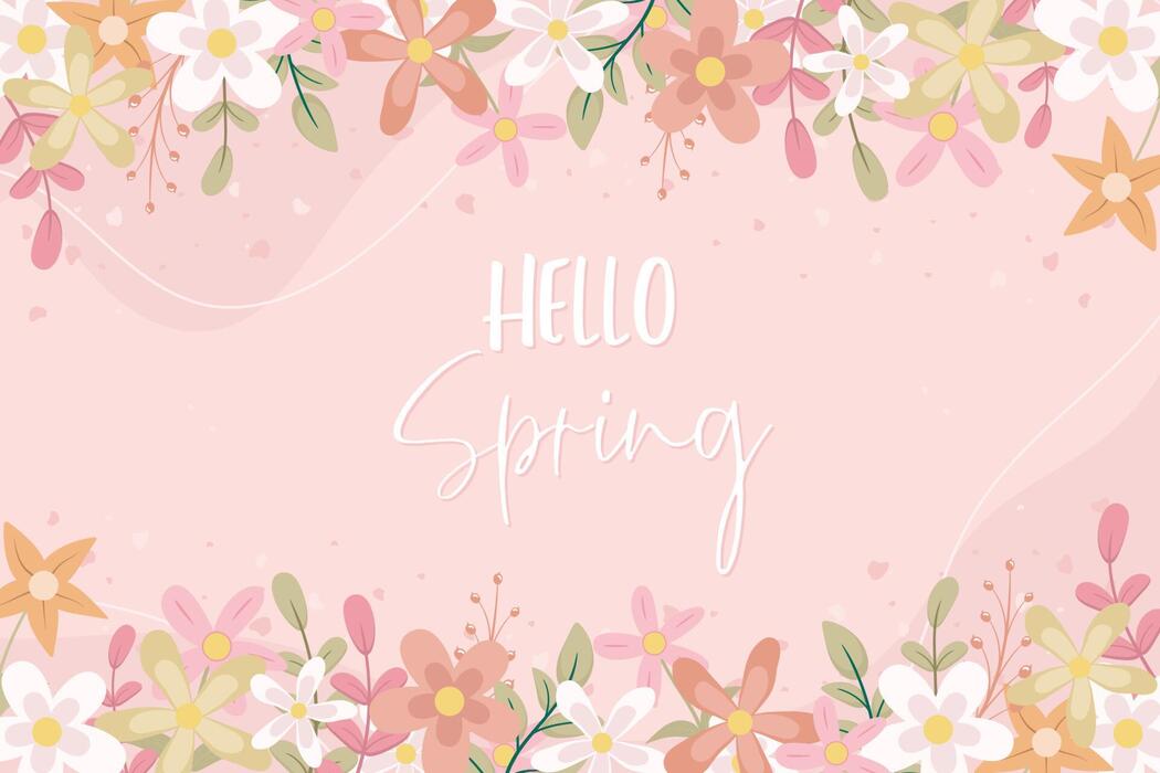 Pink Spring Flowers Vector Art, Icons, and Graphics for Free Download