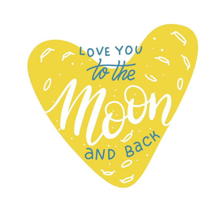 I Love You To The Moon And Back Vector Art, Icons, and Graphics for Free Download
