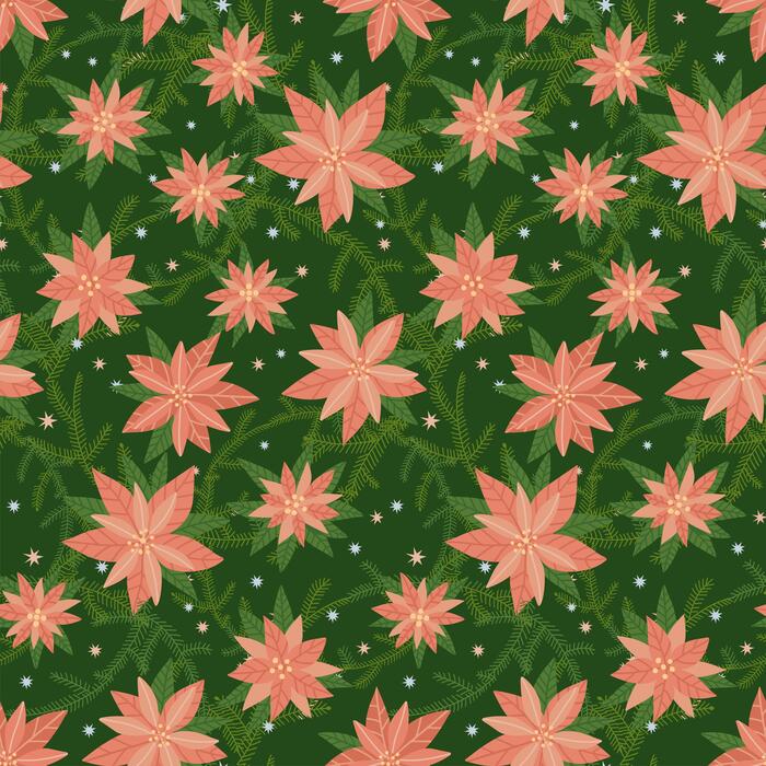 Christmas Flower Pattern Vector Art, Icons, and Graphics for Free Download