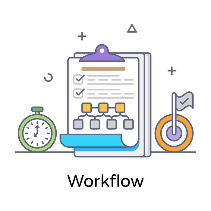 Work Flow Vector Art, Icons, and Graphics for Free Download