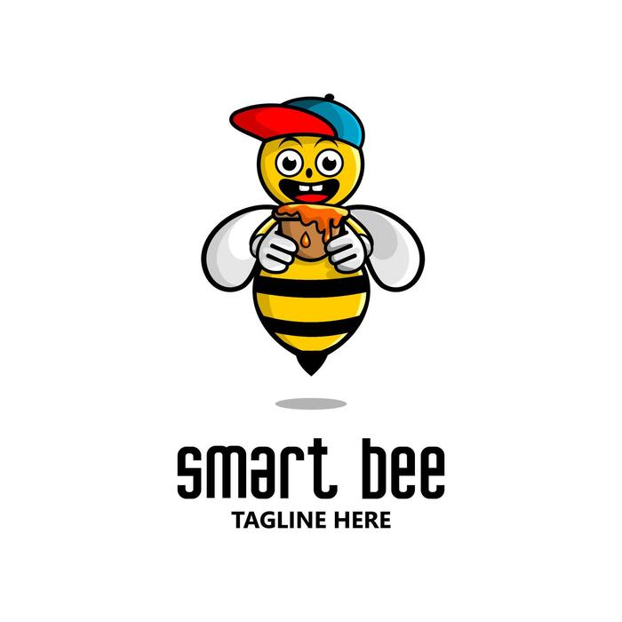 Smart Bee Vector Art, Icons, and Graphics for Free Download