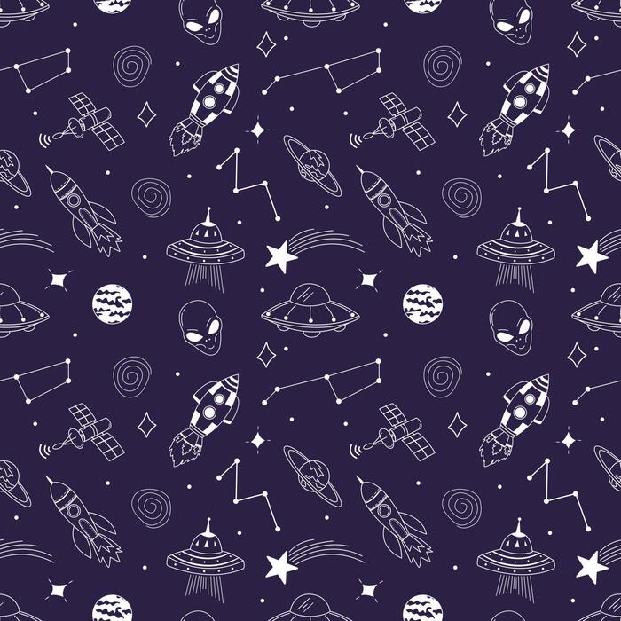 Space Seamless Pattern Vector Art, Icons, and Graphics for Free Download