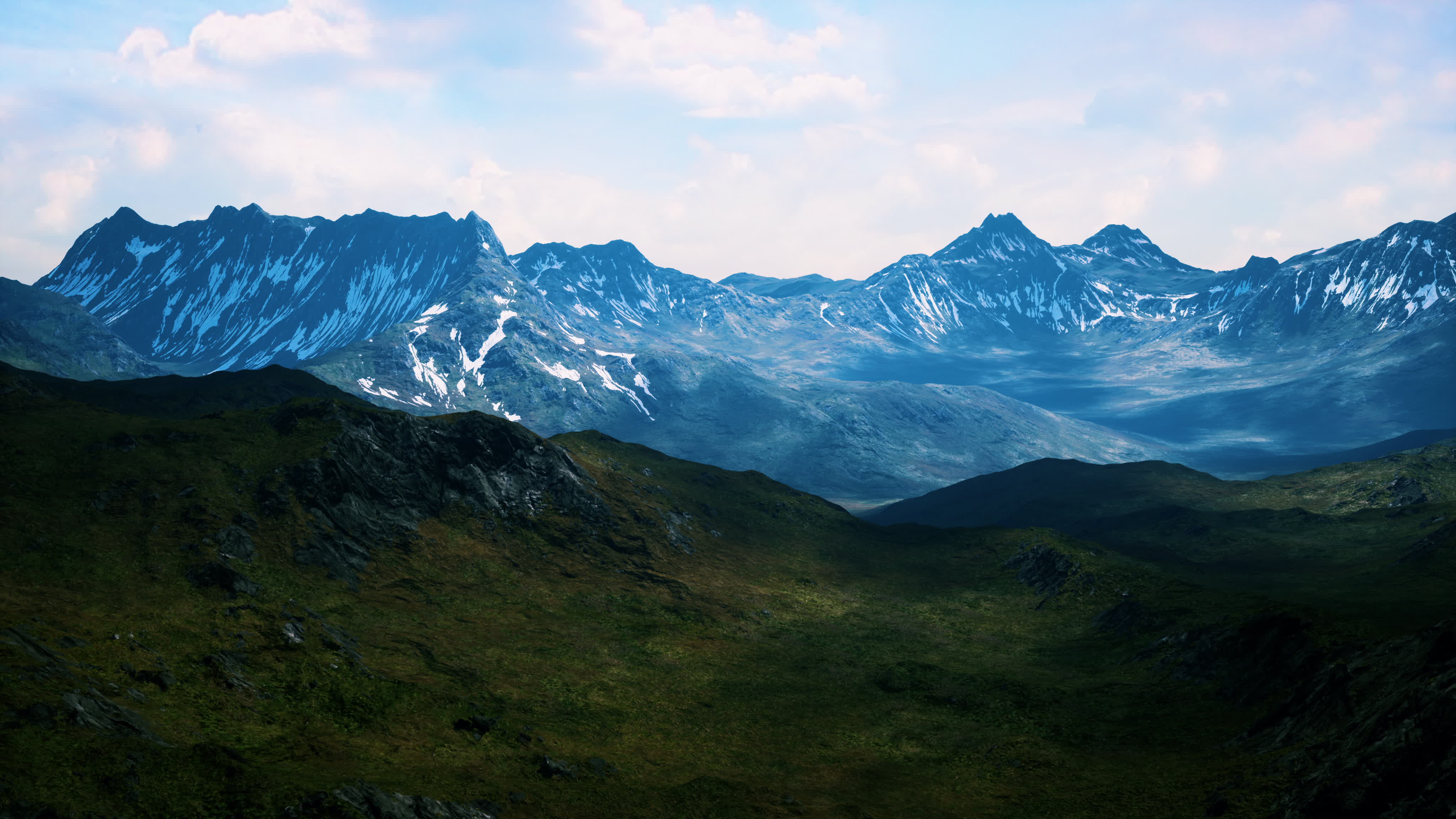 Panoramic view of idyllic mountain scenery in the Alps 6105247 Stock ...