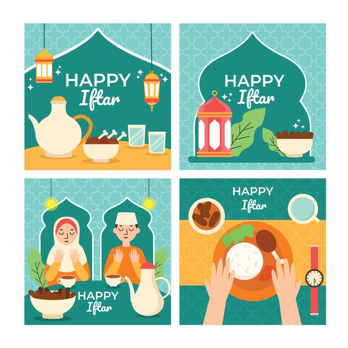 Ramadan Iftar Vector Art, Icons, and Graphics for Free Download