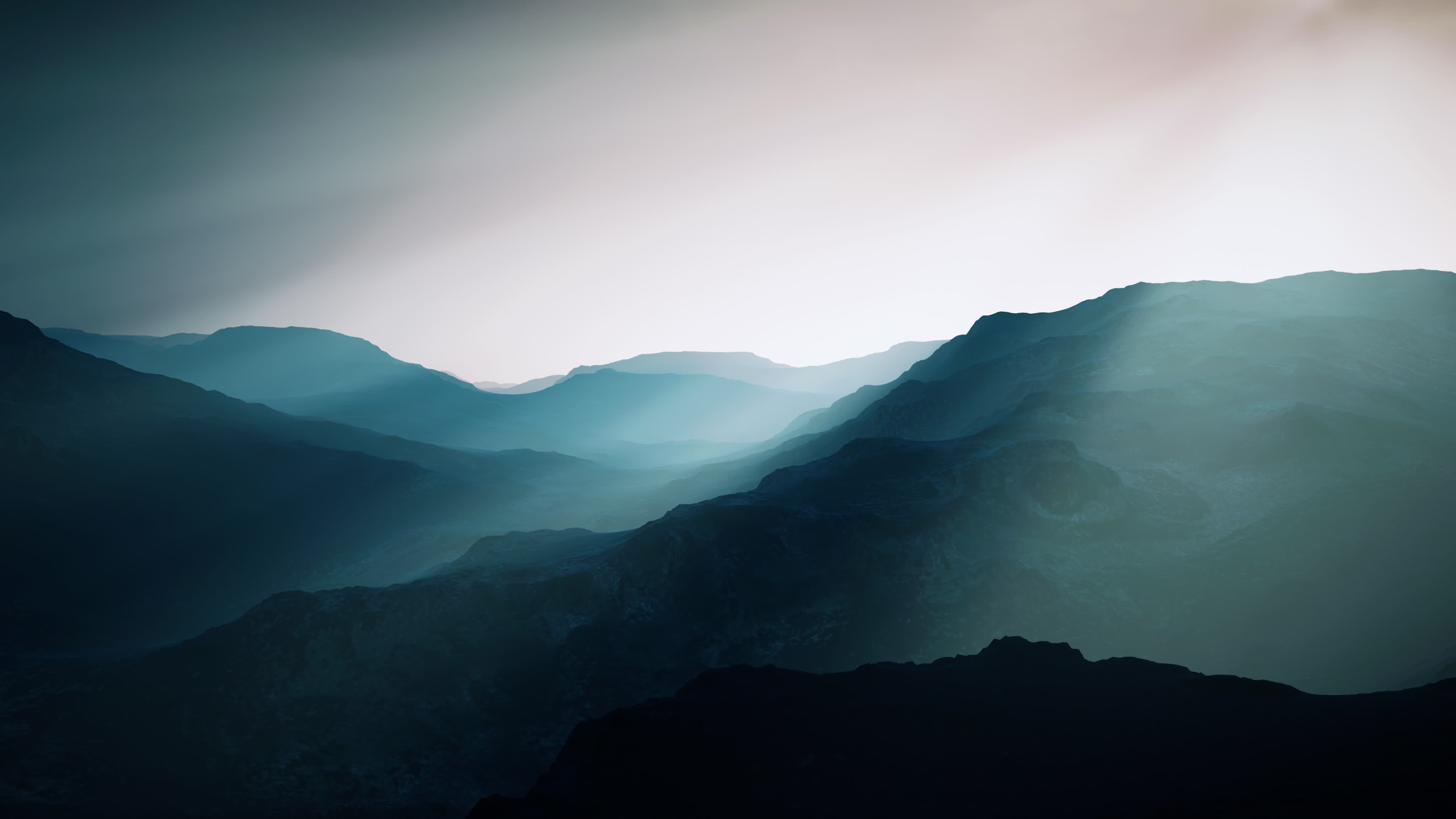 black rocky mountain silhouette in deep fog 6161061 Stock Video at Vecteezy