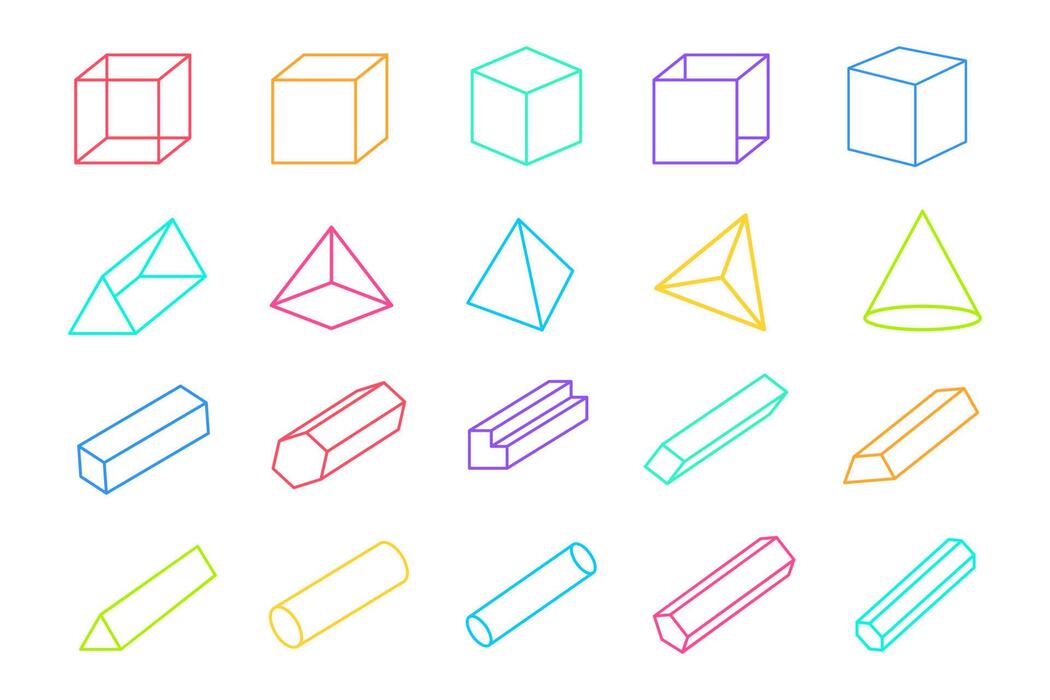 3d Shapes Outline Vector Art, Icons, and Graphics for Free Download