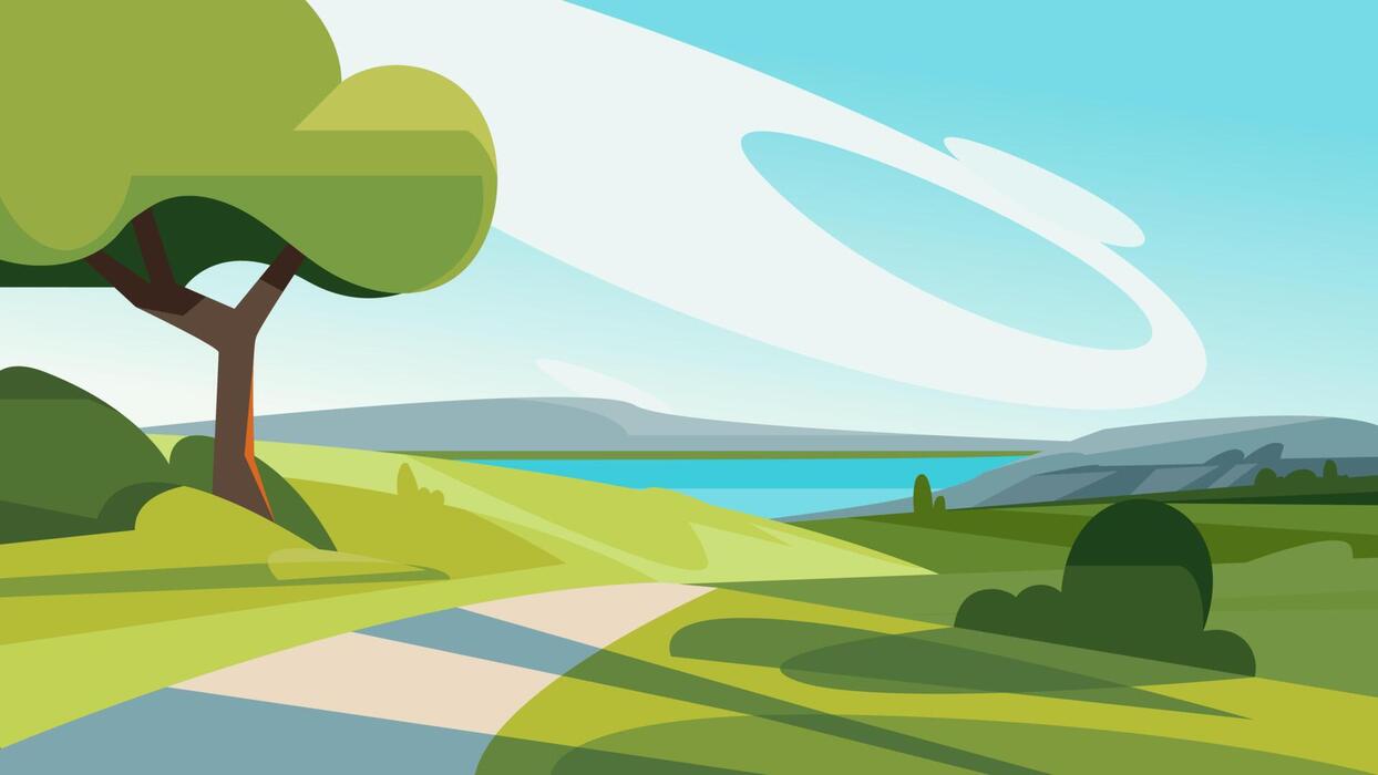 2d Landscape Vector Art, Icons, and Graphics for Free Download