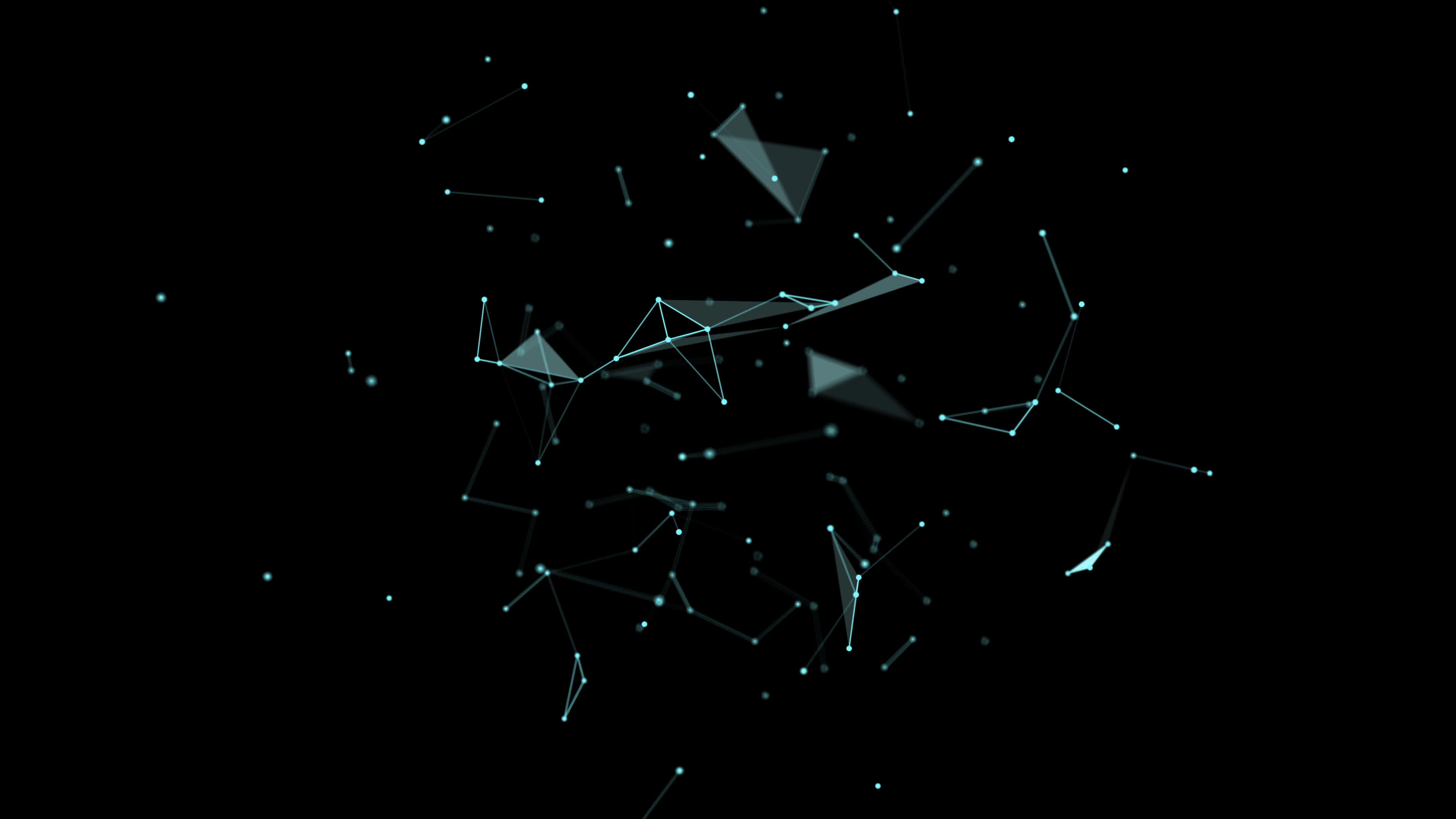 Digital Blue Background With Dots And Lines Big Data Visualization Network Connection