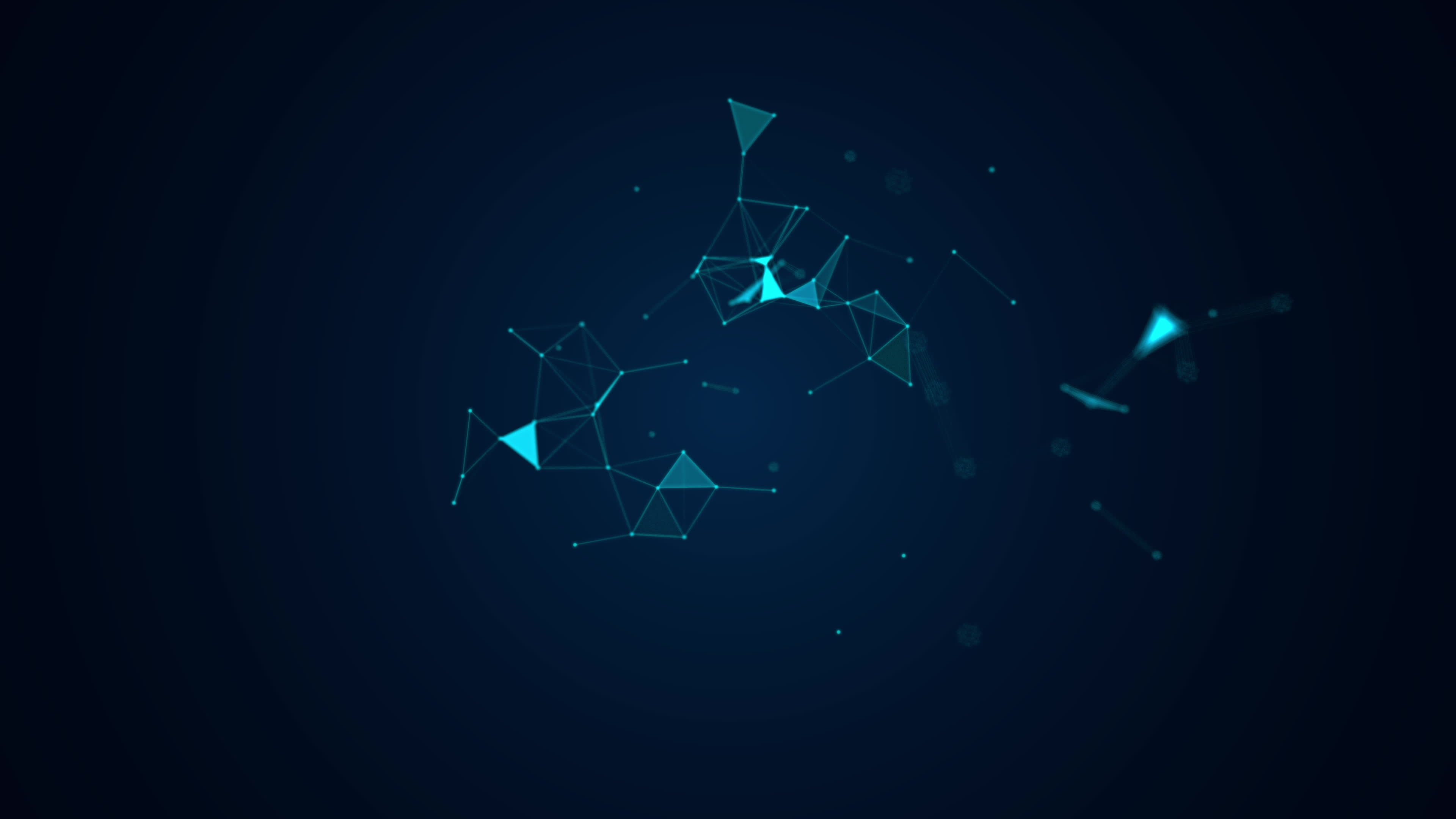 Digital Blue Background With Dots And Lines Big Data Visualization Network Connection