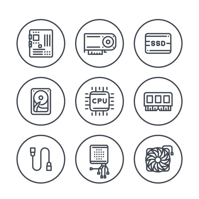 Computer Components Vector Art, Icons, and Graphics for Free Download