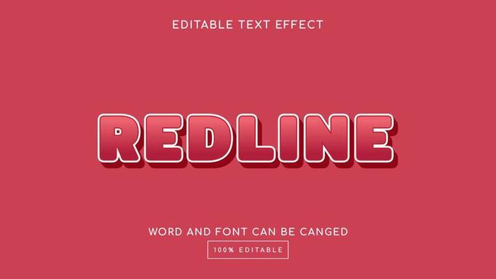 Red Text Effect Vector Art, Icons, and Graphics for Free Download