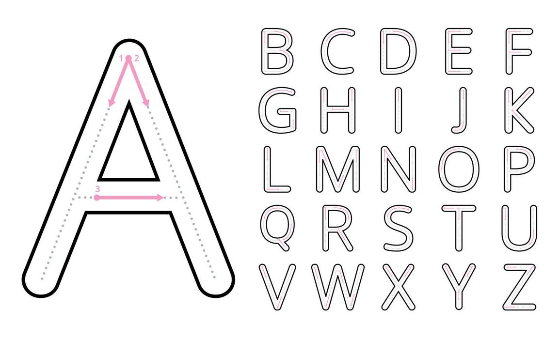 Alphabet Letters Outline Vector Art, Icons, and Graphics for Free Download
