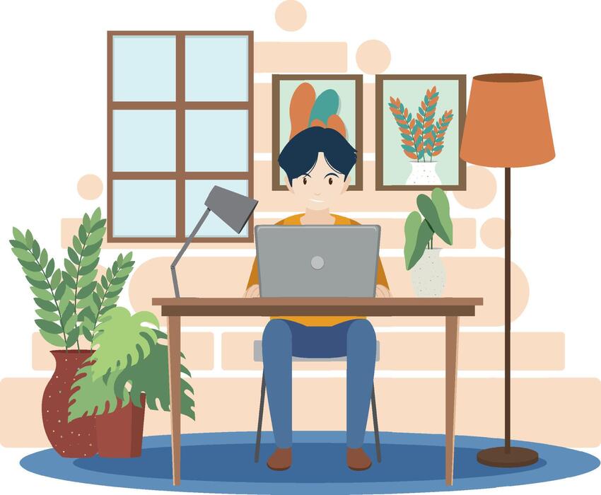 Person Using Laptop Vector Art, Icons, and Graphics for Free Download