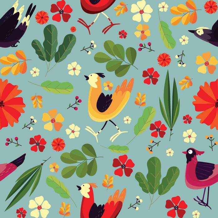 Spring Seamless Pattern Vector Art, Icons, and Graphics for Free Download