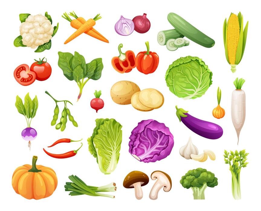 Vegetables Vector Art, Icons, and Graphics for Free Download