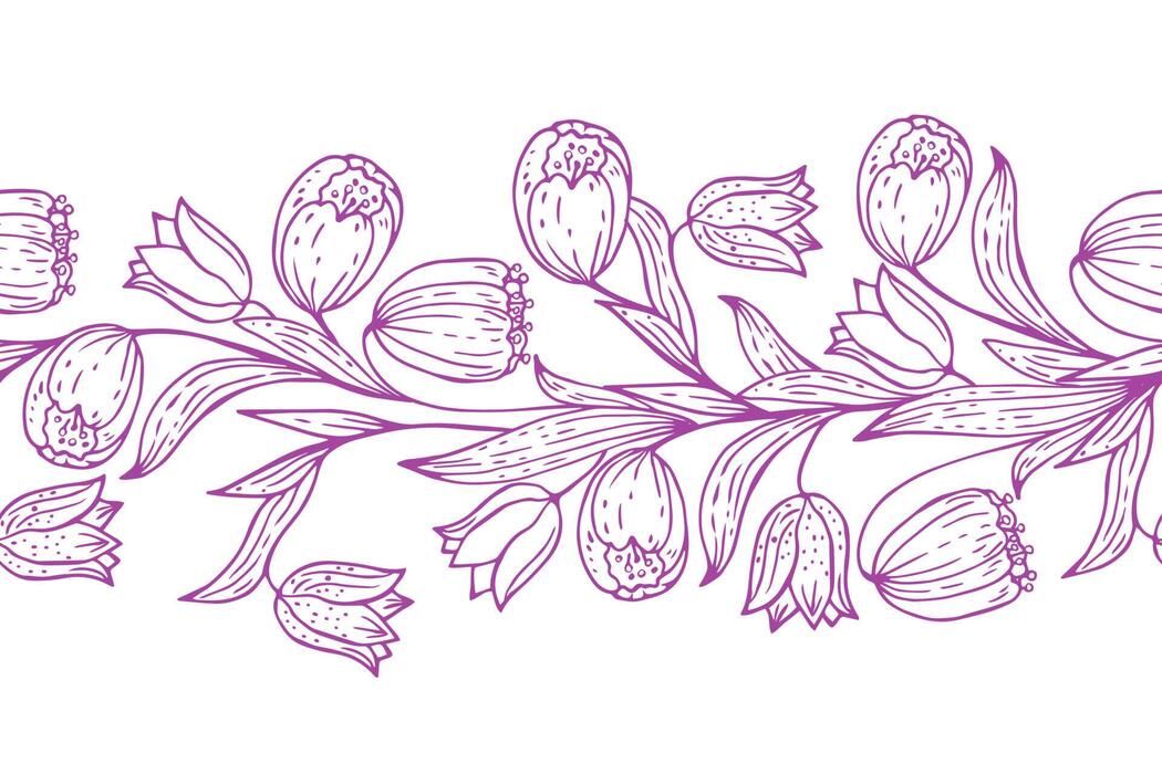 Doodle Flower Border Vector Art, Icons, and Graphics for Free Download
