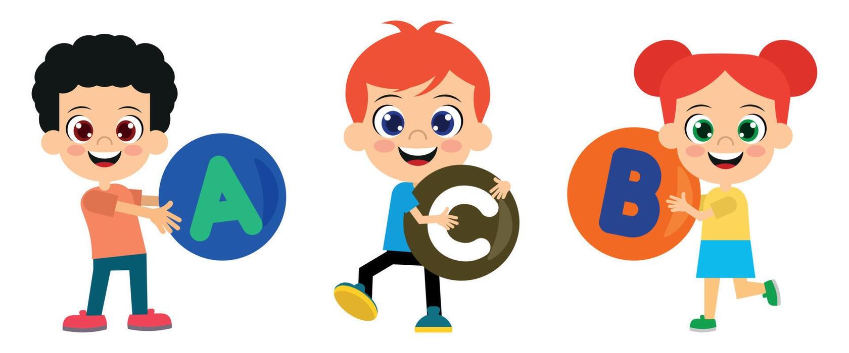 Kids With Letters Vector Art, Icons, and Graphics for Free Download