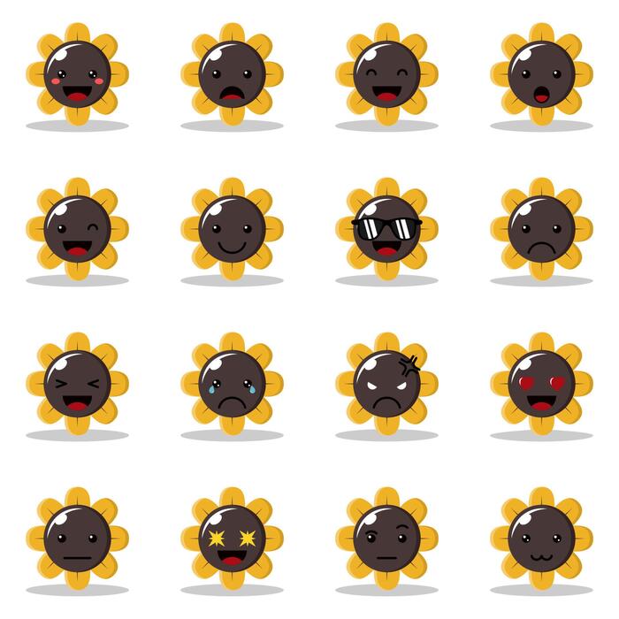 Flower Emoticon Vector Art, Icons, and Graphics for Free Download
