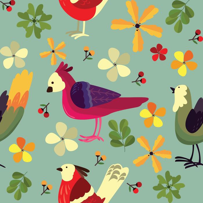 Spring Seamless Pattern Vector Art, Icons, and Graphics for Free Download