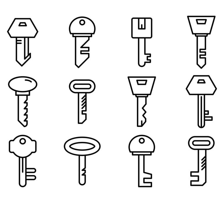 Set Of Keys Vector Art, Icons, and Graphics for Free Download
