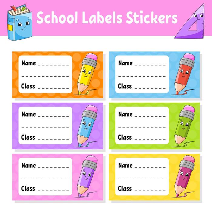 School Name Labels Vector Art, Icons, and Graphics for Free Download
