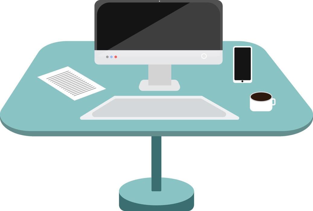 Computer Table Vector Art, Icons, and Graphics for Free Download