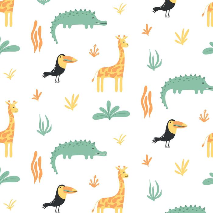 Safari Animals Pattern Vector Art, Icons, and Graphics for Free Download