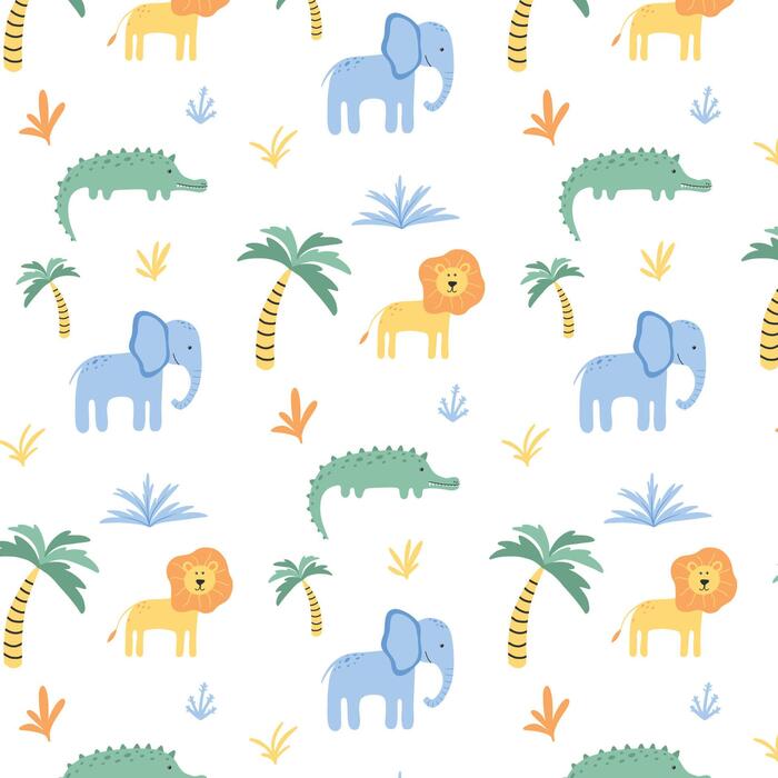 Safari Animals Pattern Vector Art, Icons, and Graphics for Free Download