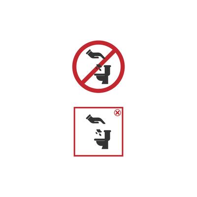 Do Not Throw Paper In The Toilet Vector Art, Icons, and Graphics for Free Download