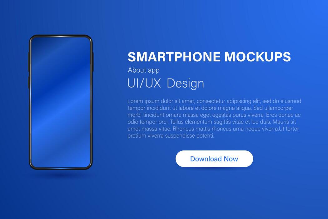 Mobile Phone Mockup Vector Art Icons And Graphics For Free Download