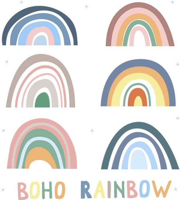 Boho Rainbow Vector Art, Icons, and Graphics for Free Download