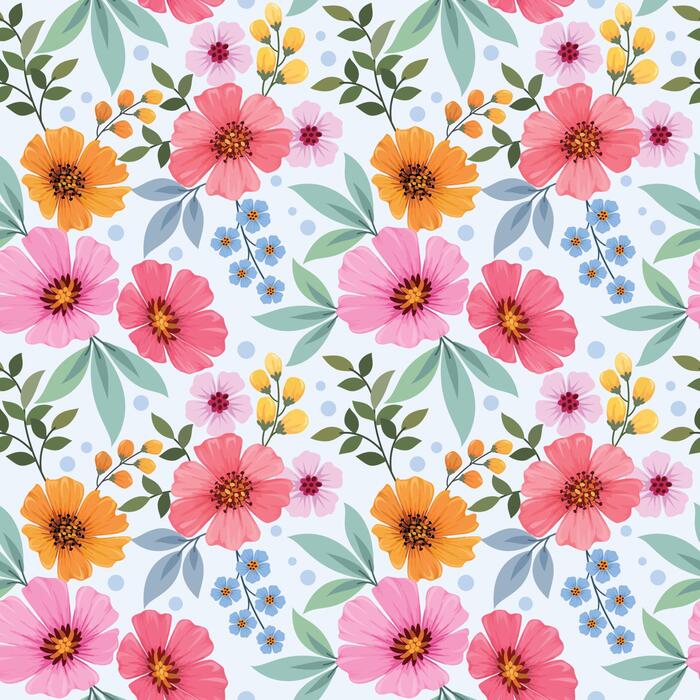 Flower Pattern Vector Art, Icons, and Graphics for Free Download