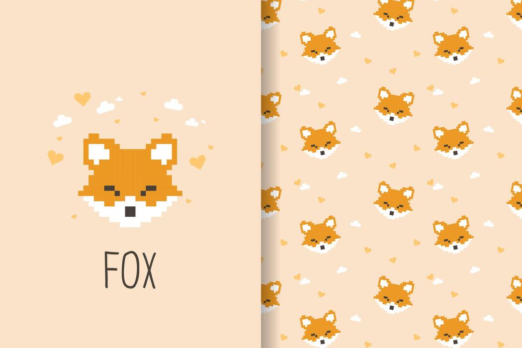 Pixel Fox Vector Art, Icons, and Graphics for Free Download