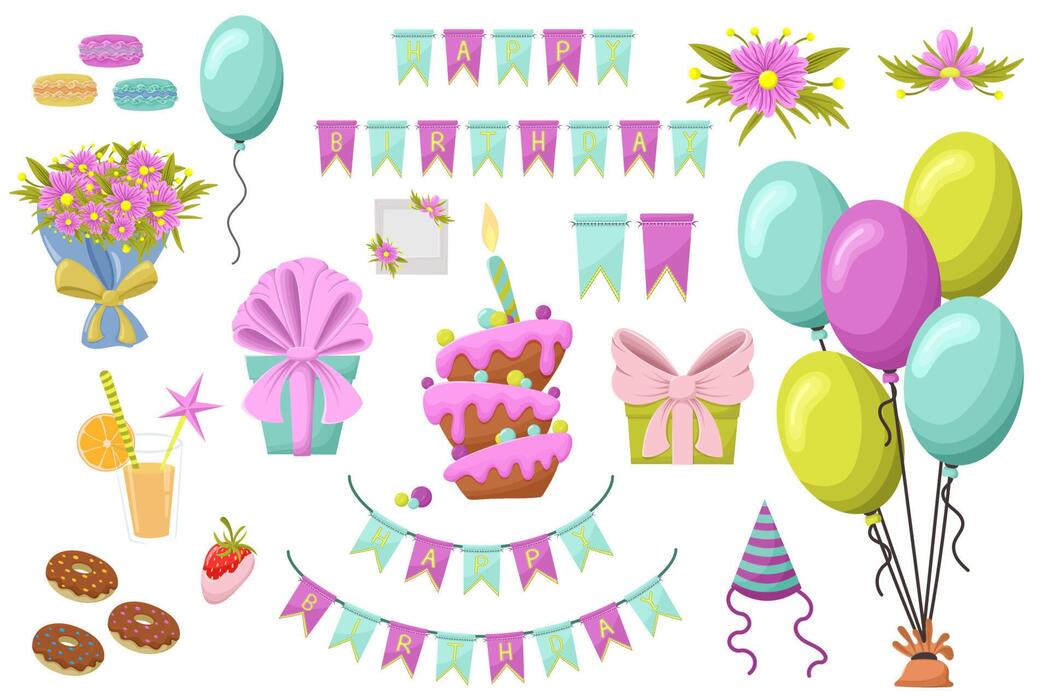 Happy Birthday Clipart Vector Art, Icons, and Graphics for Free Download