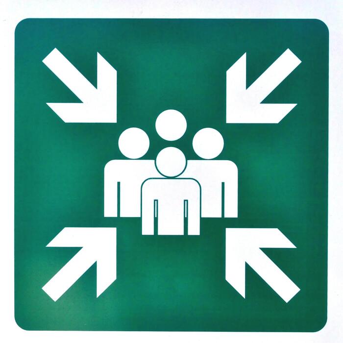 Assembly Point Sign Stock Photos, Images and Backgrounds for Free Download