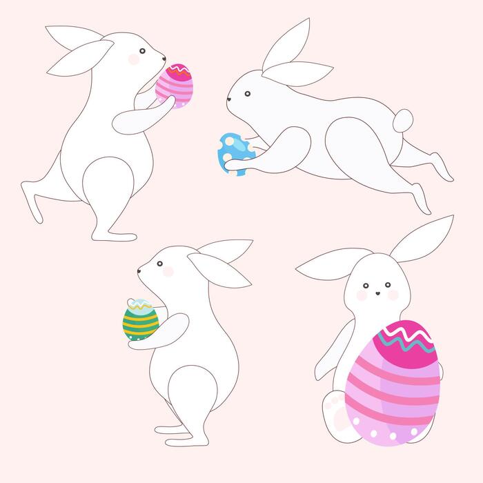 Easter Bunny Clipart Vector Art, Icons, and Graphics for Free Download