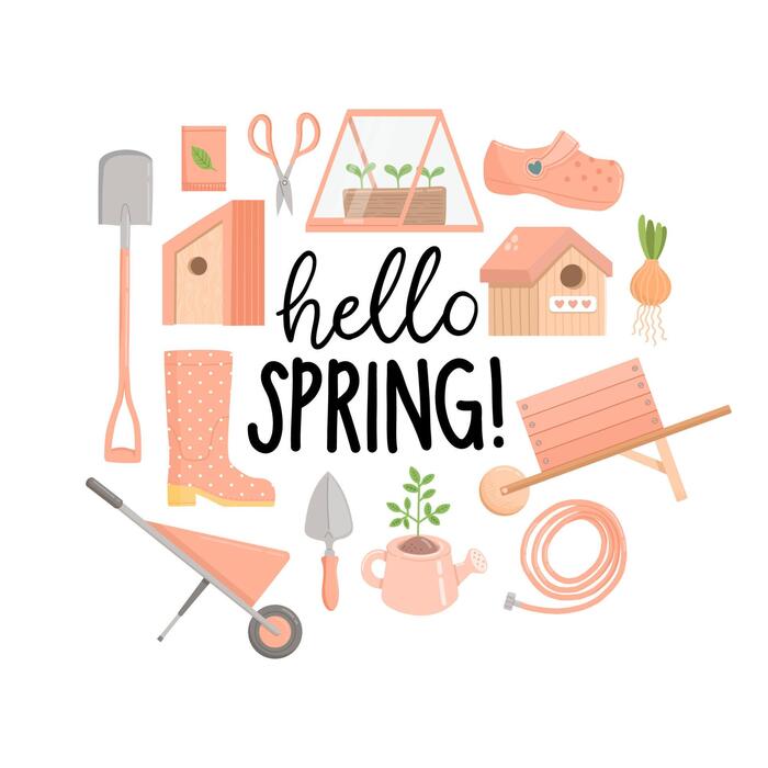 Hello Spring Vector Art, Icons, and Graphics for Free Download