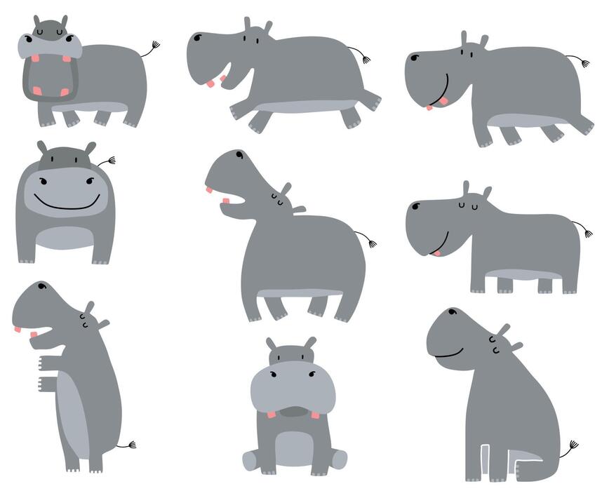 Hippo Vector Art, Icons, and Graphics for Free Download