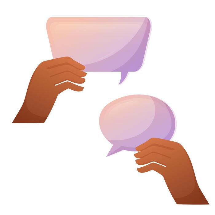Two Speech Bubbles Vector Art, Icons, and Graphics for Free Download