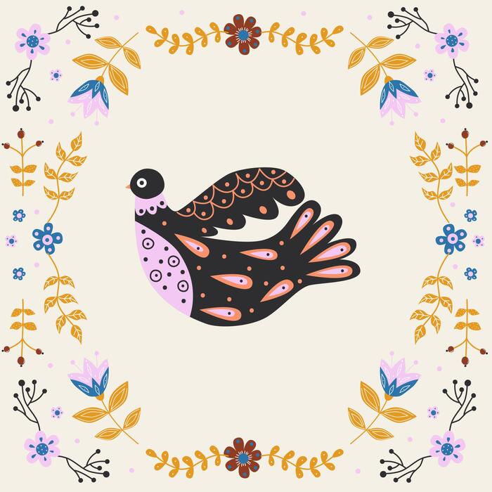 Boho Bird Vector Art, Icons, and Graphics for Free Download