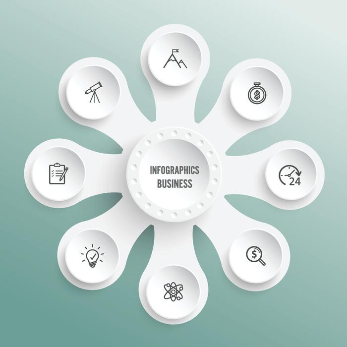 8 Step Infographic Vector Art, Icons, and Graphics for Free Download