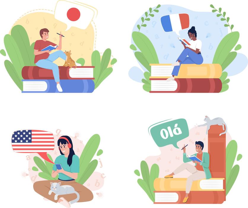 Language Learning Vector Art, Icons, and Graphics for Free Download